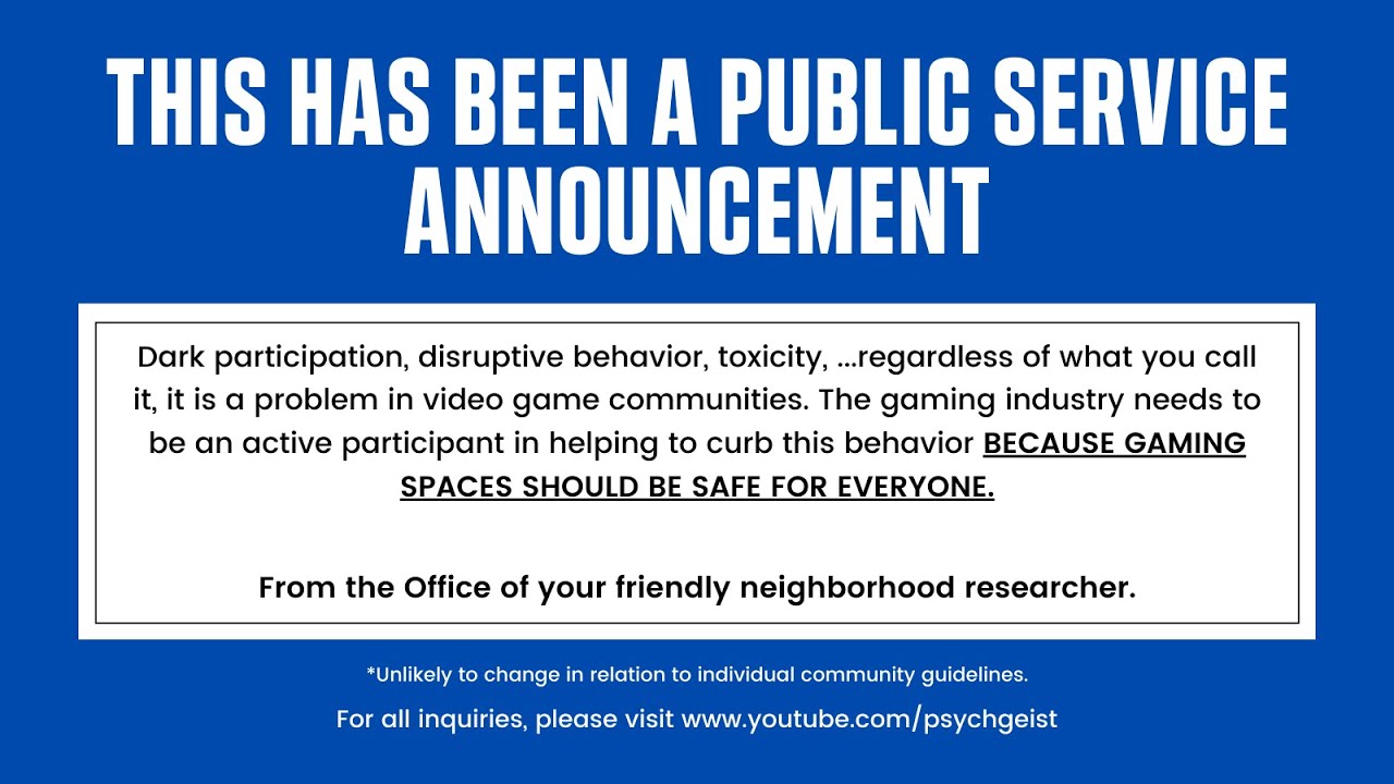 PSA: 3 Steps the Video Game Industry Can Take Today to Fight Toxicity ...