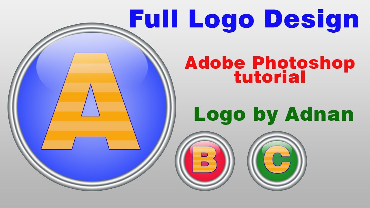Adobe Photoshop tutorial button logo - logo by adnan - YouTube