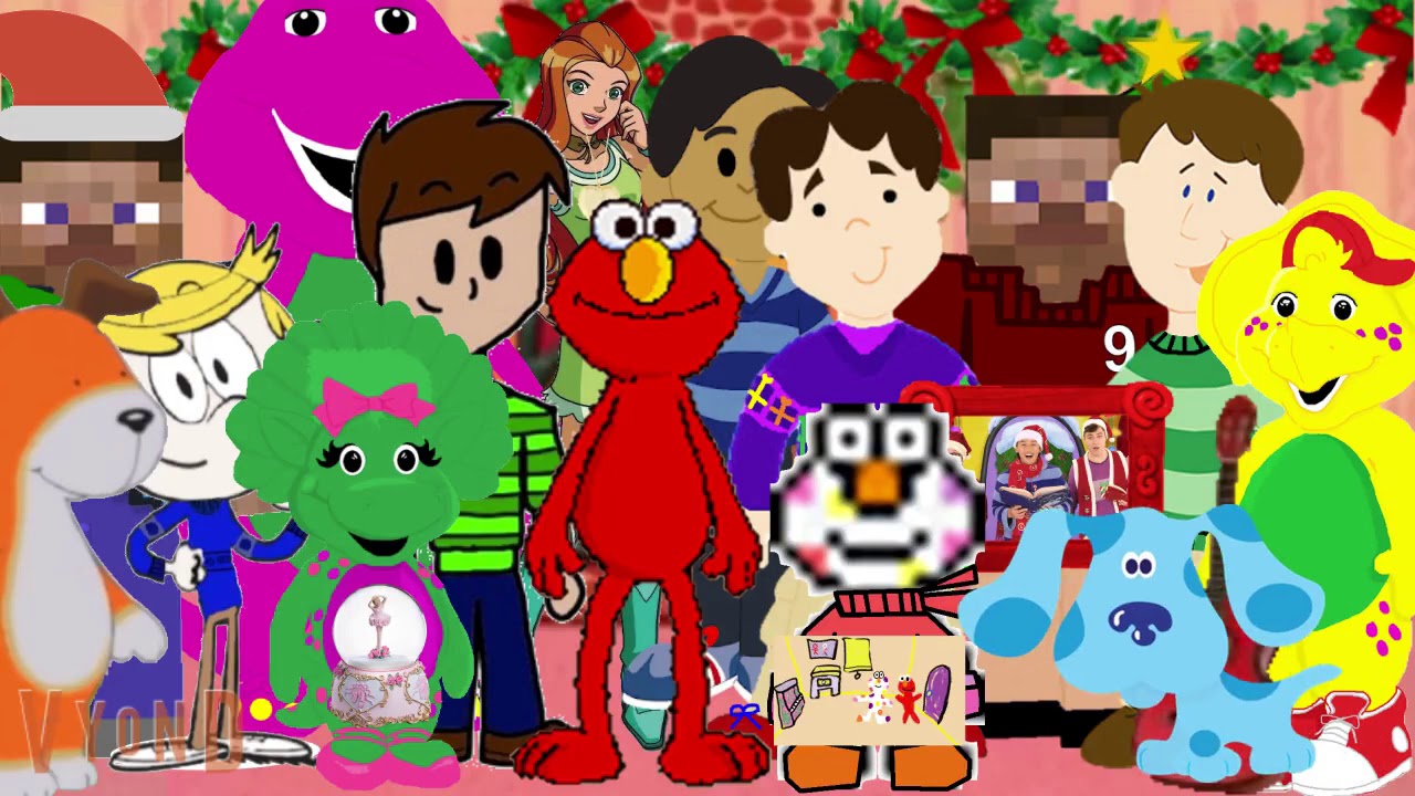 barney, elmo, and blue's clues: happy holidays: last part - YouTube