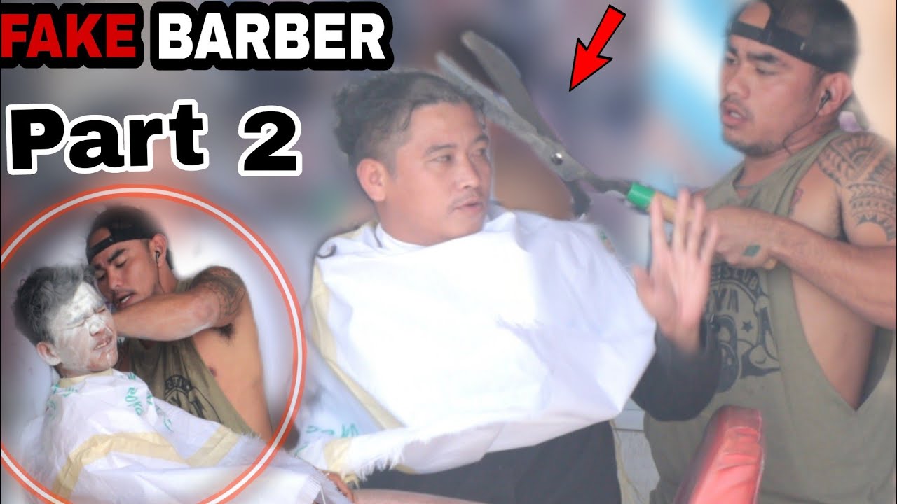 FAKE BARBER PART 2 "PUBLIC PRANK" Lasing lasingan 😂 - YouTube