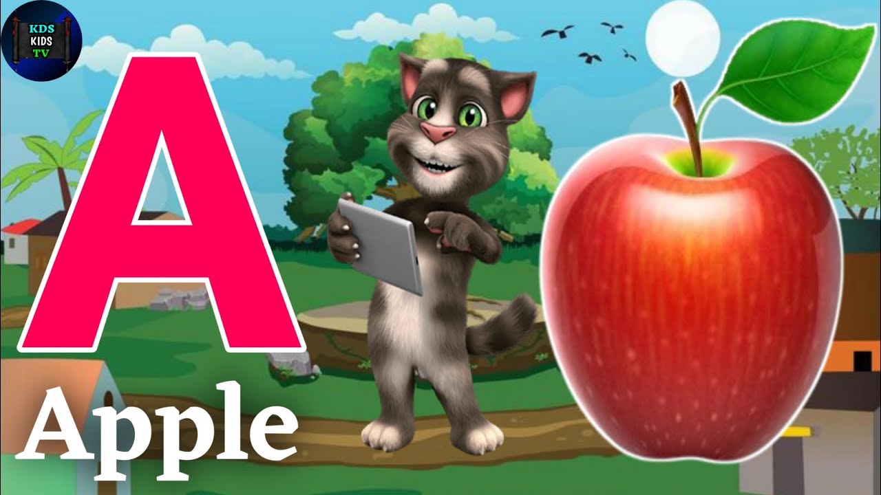 A for apple, Alphabets, Nursery rhymes, Phonics song, Abcdefg a se anar ...