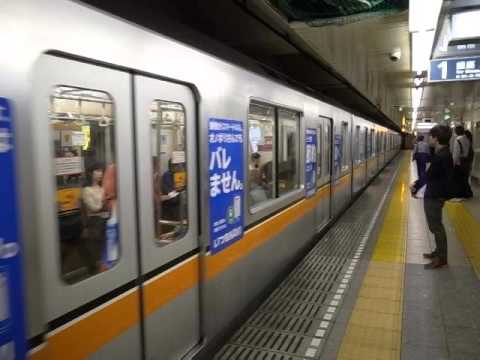 末広町駅 銀座線 営団01系電車 Suehirocho Station - Ginza Line 01-Series Train 160426 ...