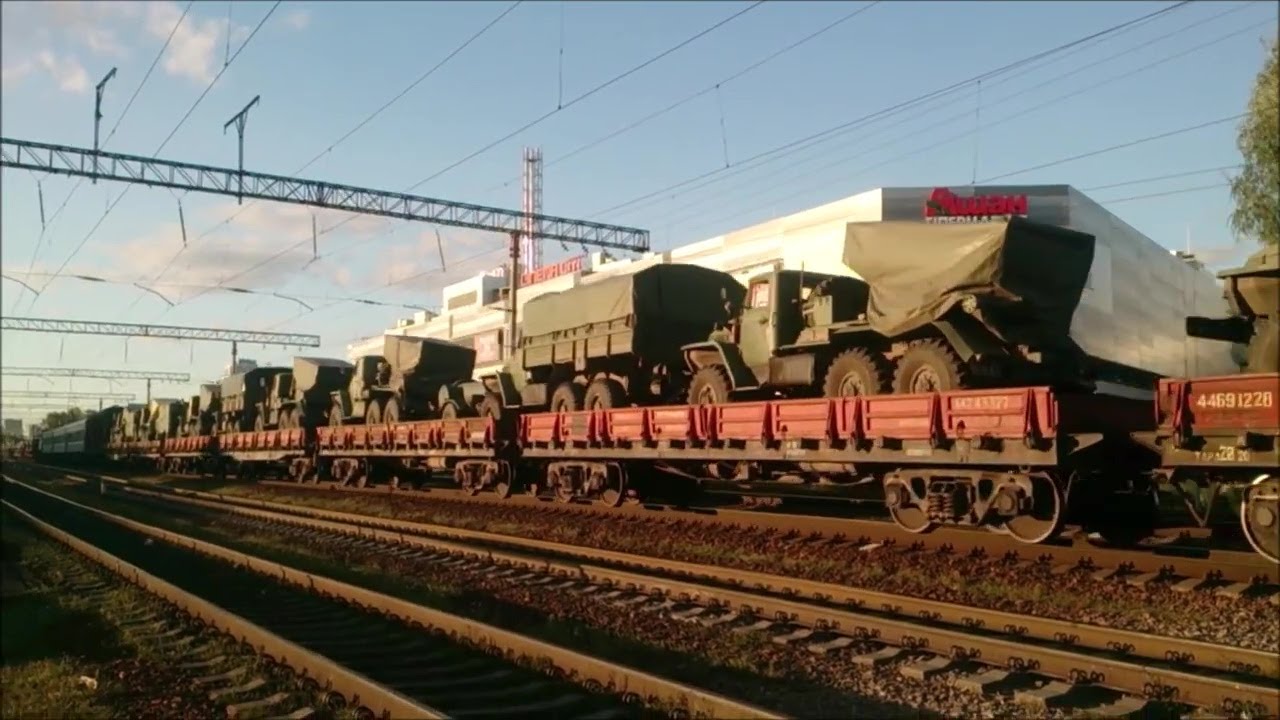 Railways Russia Reinforcements Artillery Units With BM21 Grad, 2S1 Self ...
