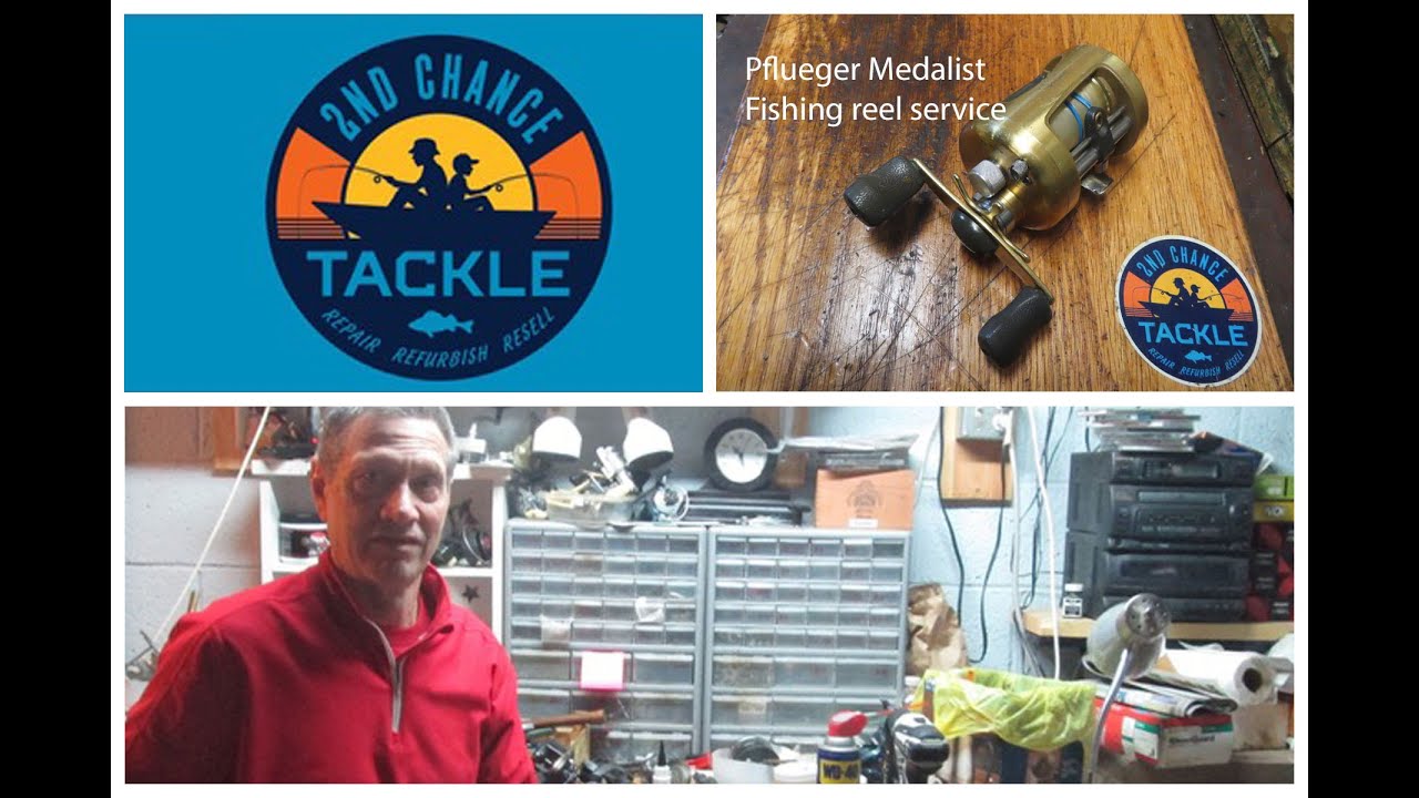 Pflueger Medalist round baitcasting fishing reel circa 2000 how to ...