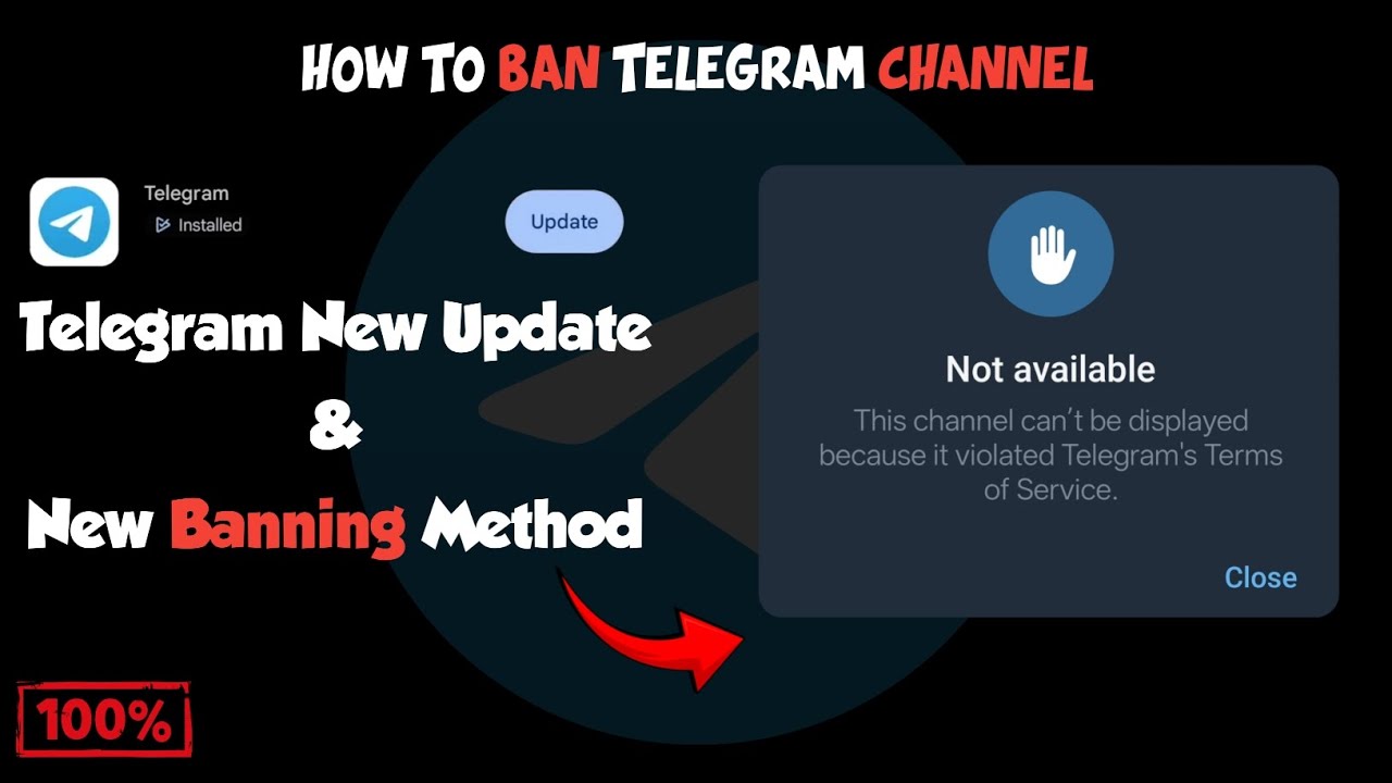 HOW TO BAN TELEGRAM CHANNEL | TELEGRAM NEW UPDATE MEW BAN METHOD - YouTube