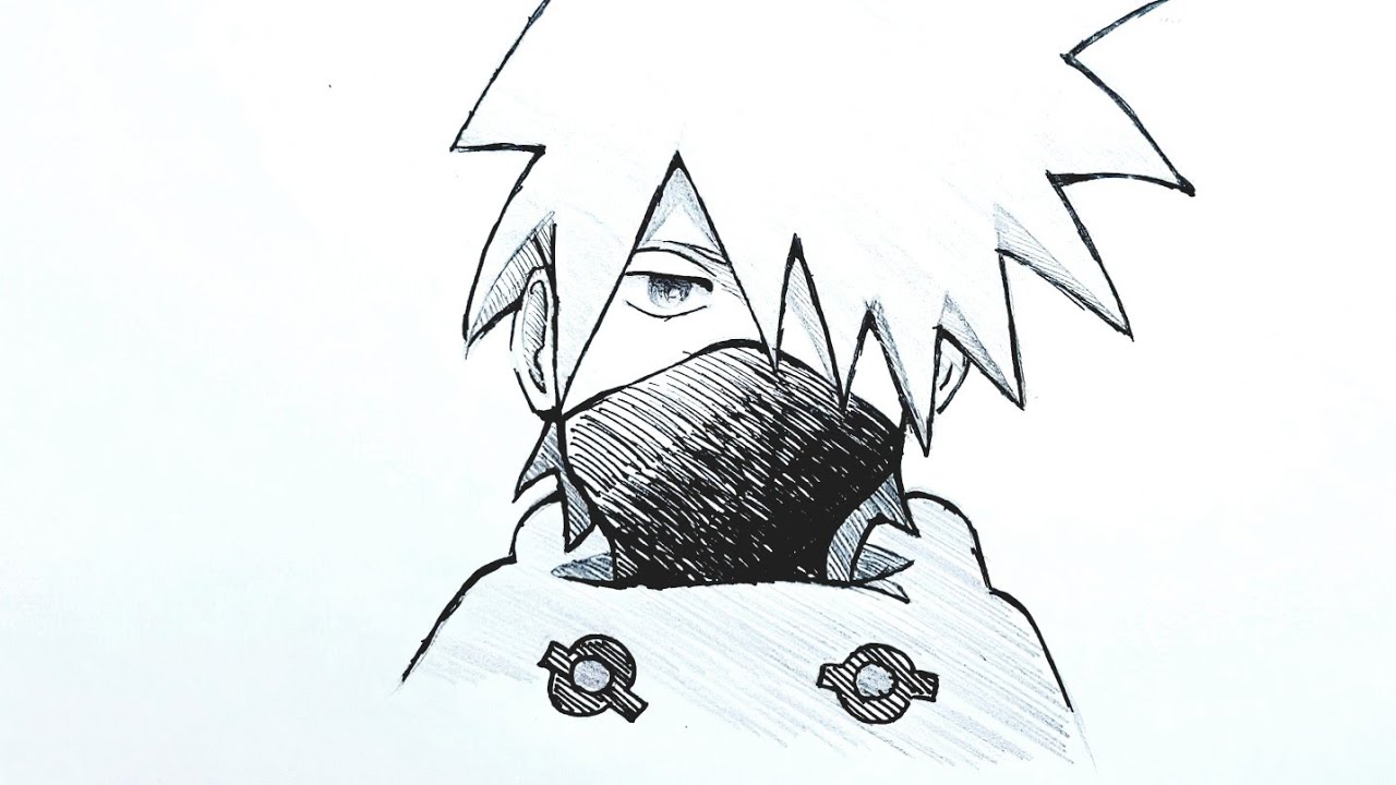 How To Draw Kakashi | Drawing Step by Step |Tutorial Drawing - YouTube