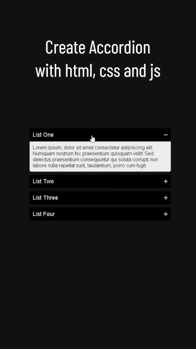 How to create accordion with Html css and Javascript #html #css #code # ... How to create accordion with Html css and Javascript #html #css #code # ...