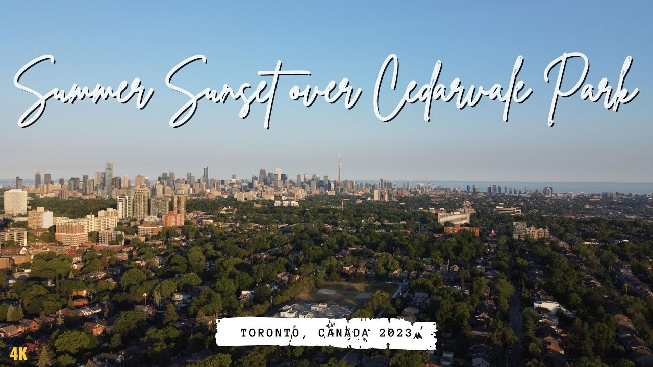 Summer Sunset over Cedarvale Park, Toronto [4K Drone Video] | DJI Mini ...