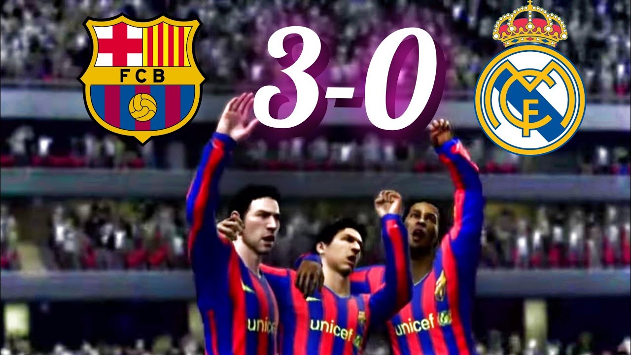 Barcelona vs Real Madrid FIFA 10 Gameplay - YouTube