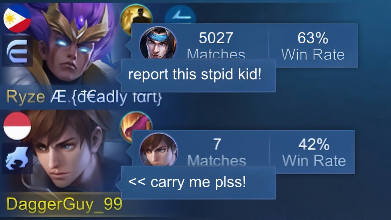 WHEN GLOBAL GUSION PRETEND KID IN SOLO IMMORTAL RANK!! (They report me☠ ...