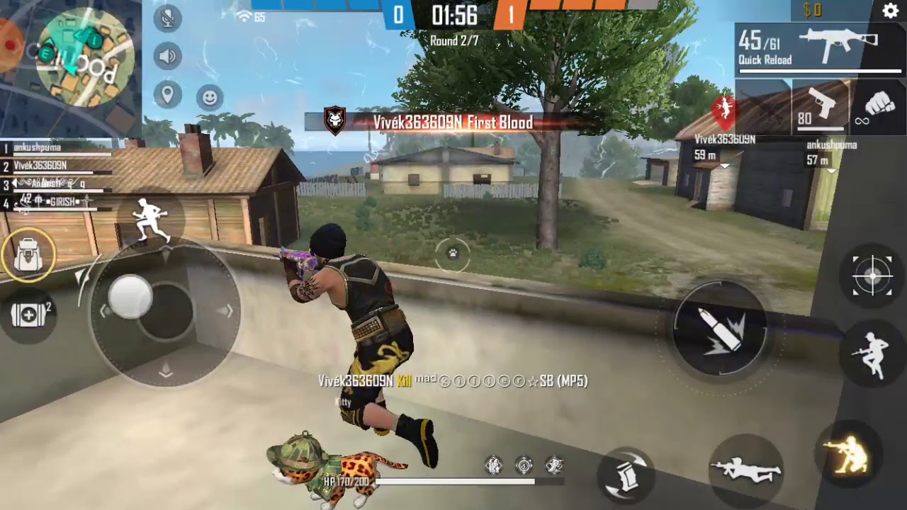 One vs three free fire gameplay - YouTube