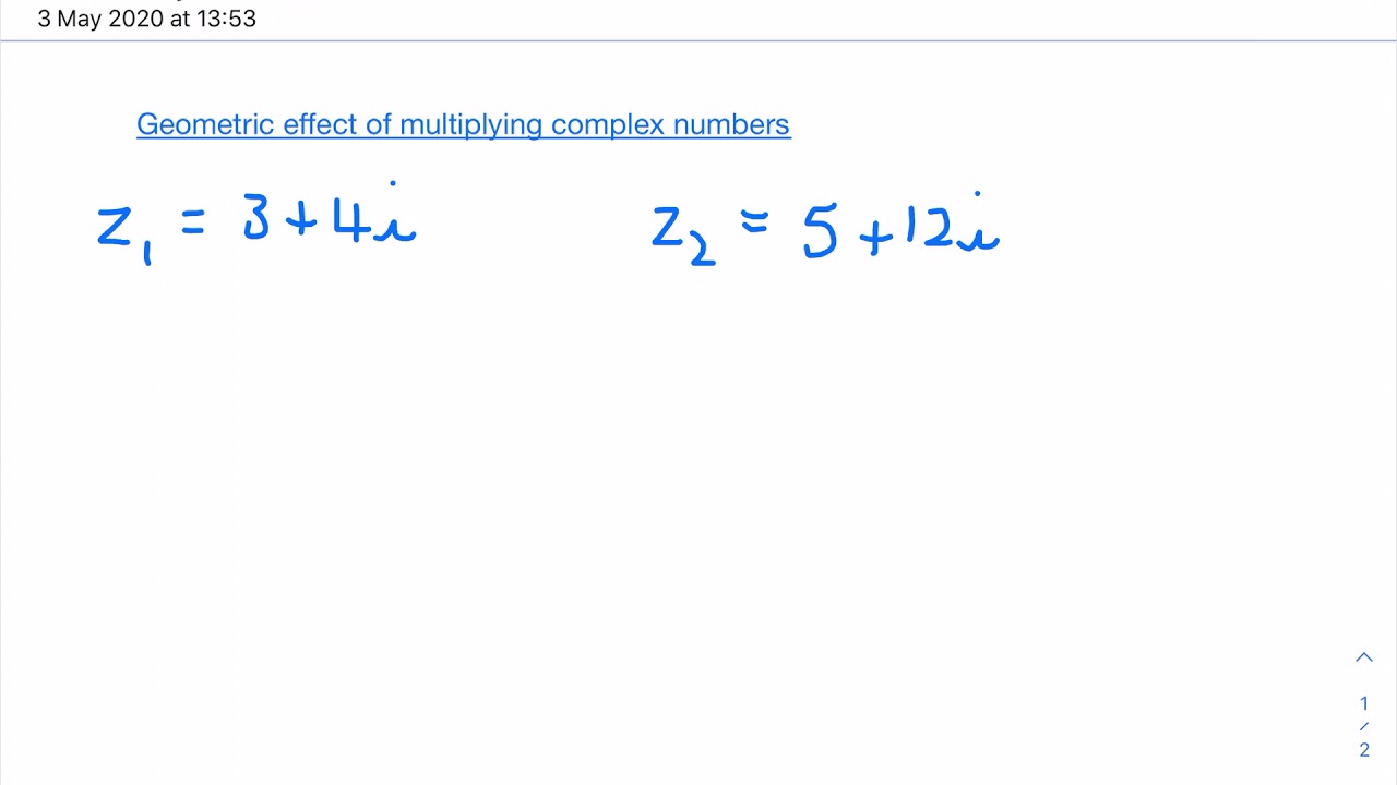 Geometric effect of multiplying complex numbers - YouTube