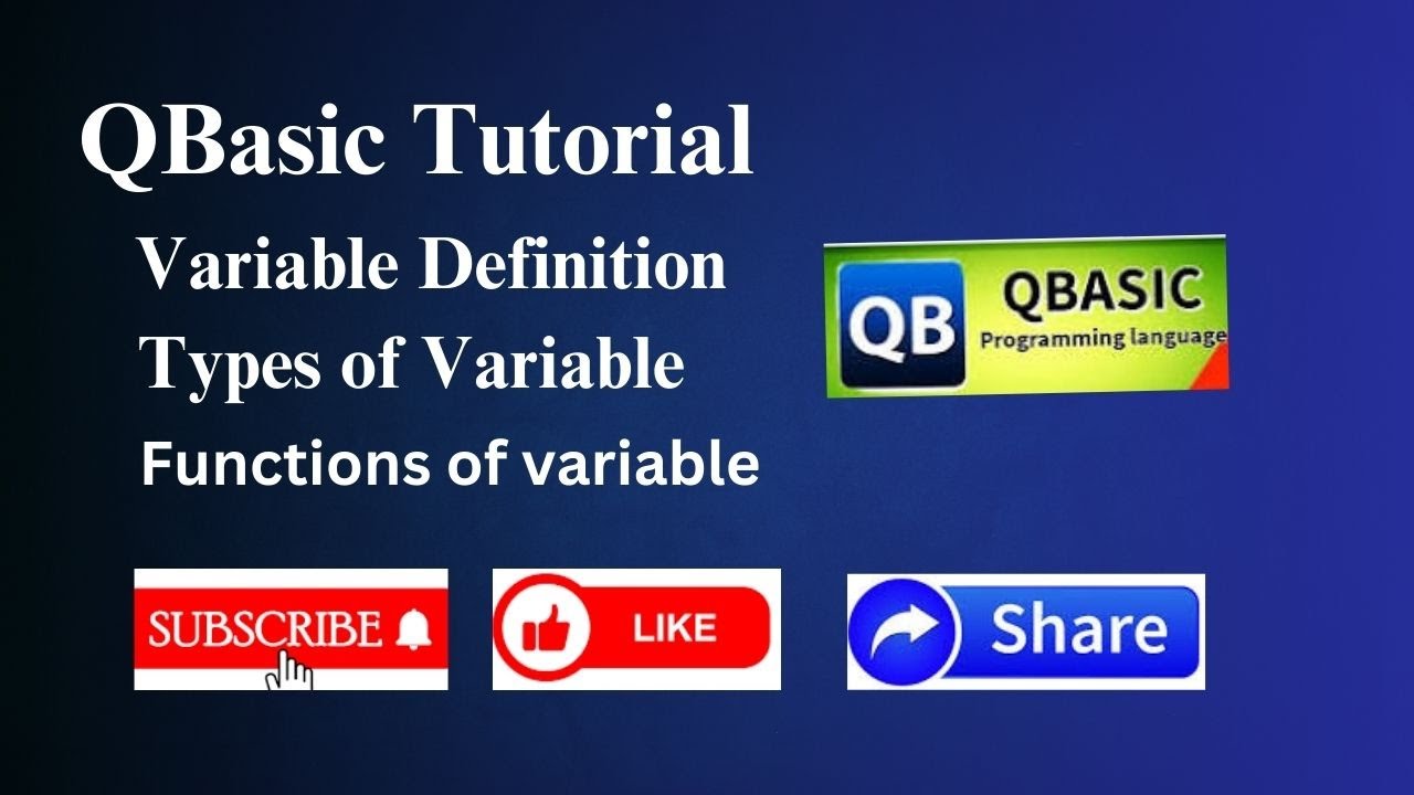 Qbasic Tutorial Variables And Datatypes In Hindi Youtube