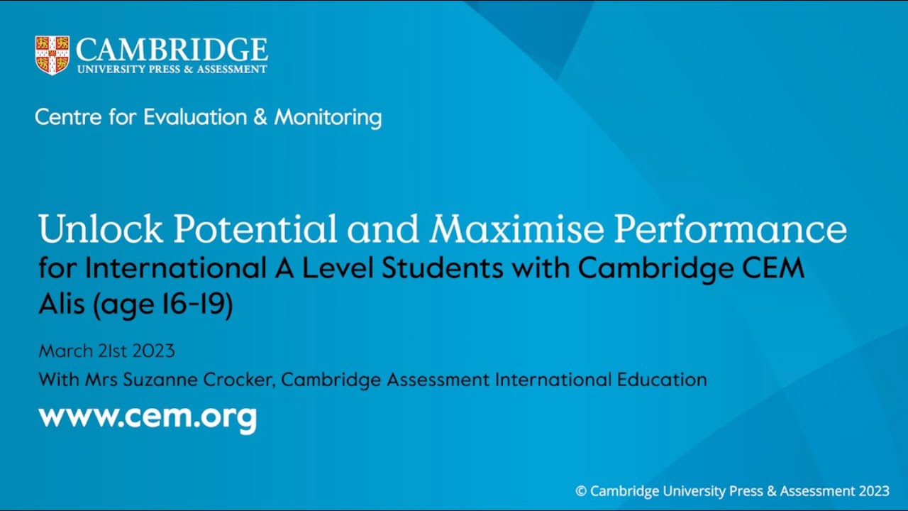 Unlock potential and maximise performance for international A level ...