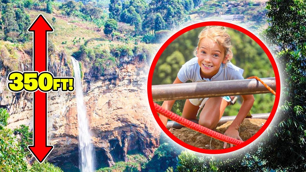 Rappelling DOWN 350 ft WATERFALL IN AFRICA! || Uganda - YouTube