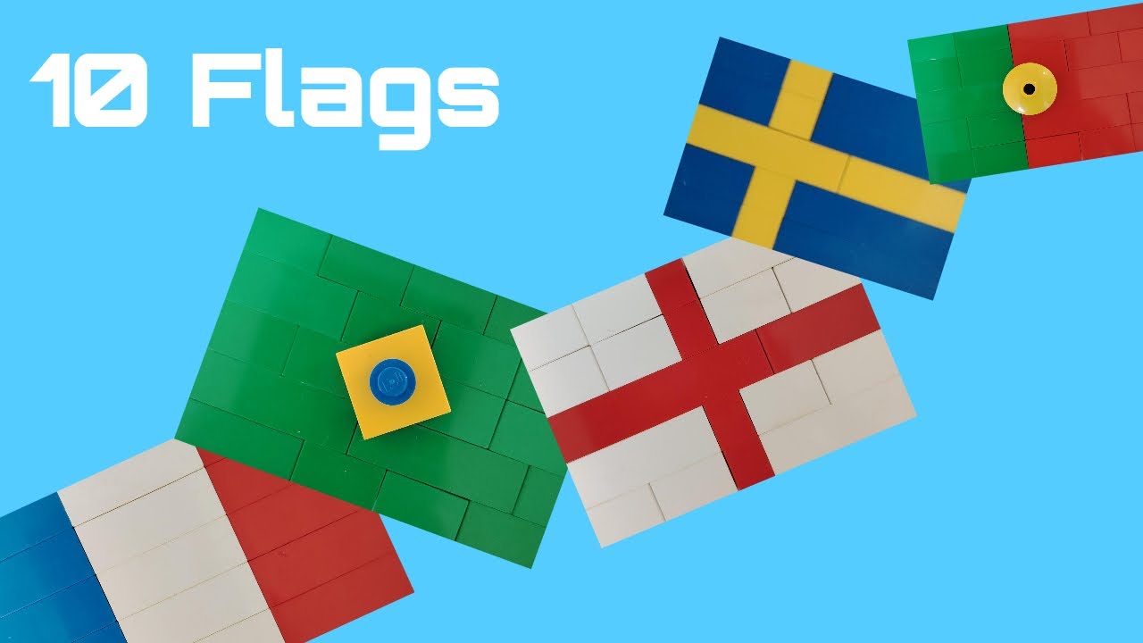 10 LEGO country flag of the world #lego #educational #flag #world - YouTube