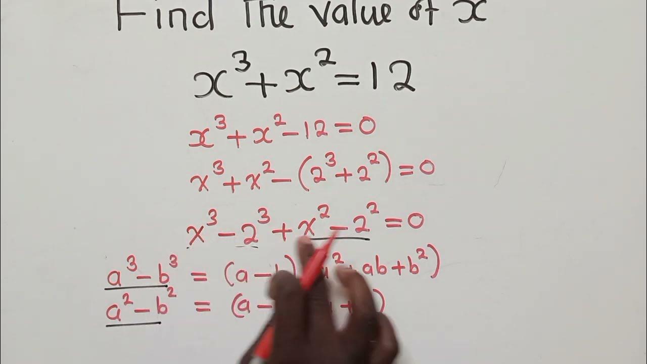 Solve for x, x³+x²=12 Olympiad Mathematics - YouTube