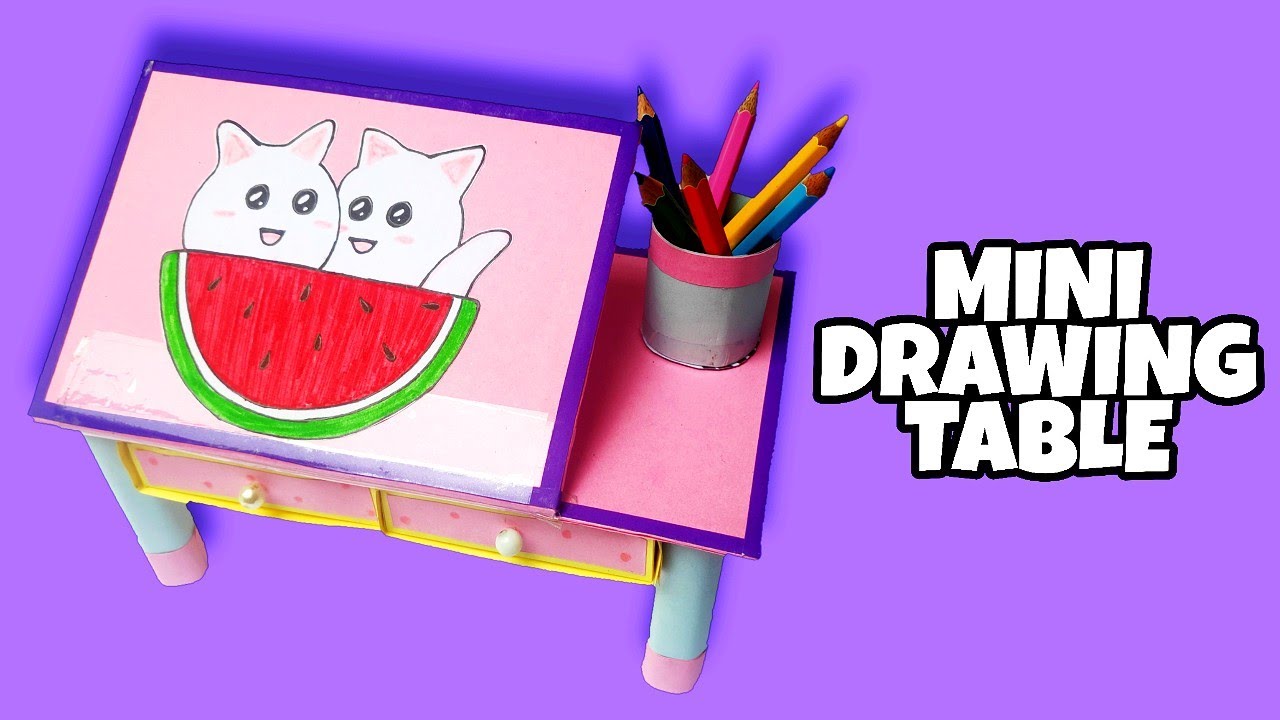 How To Make Mini Drawing and Study Table | DIY homemade study table ...