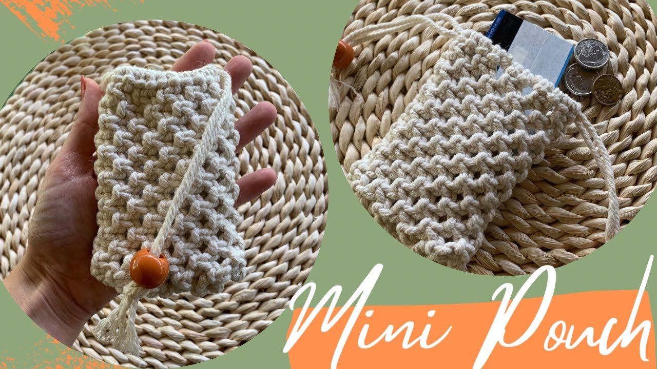 Mini Pouch Macrame - Mini bolsa Macrame 👛 - YouTube