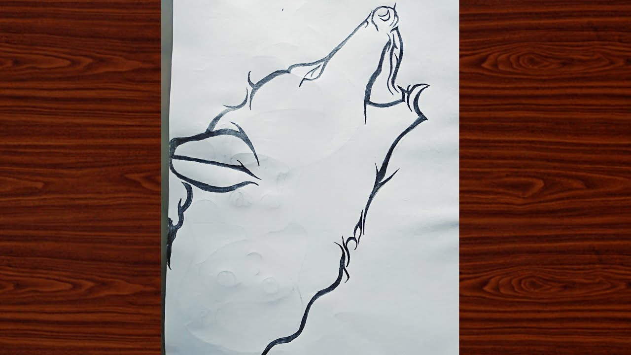 How to Draw a howling woif step by step Drawing/#art with Sharma - YouTube