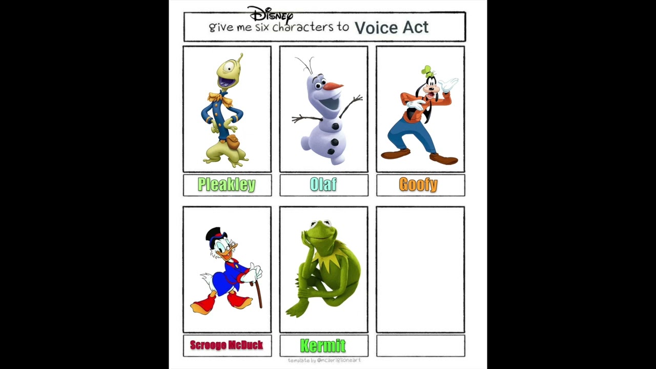 Six Disney Characters to Voice Act - YouTube