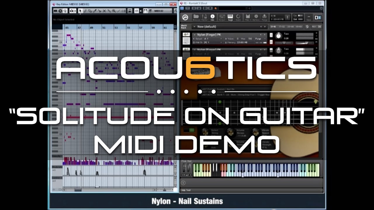 Acou6tics MIDI Demo - "Solitude on Guitar" Cover - YouTube