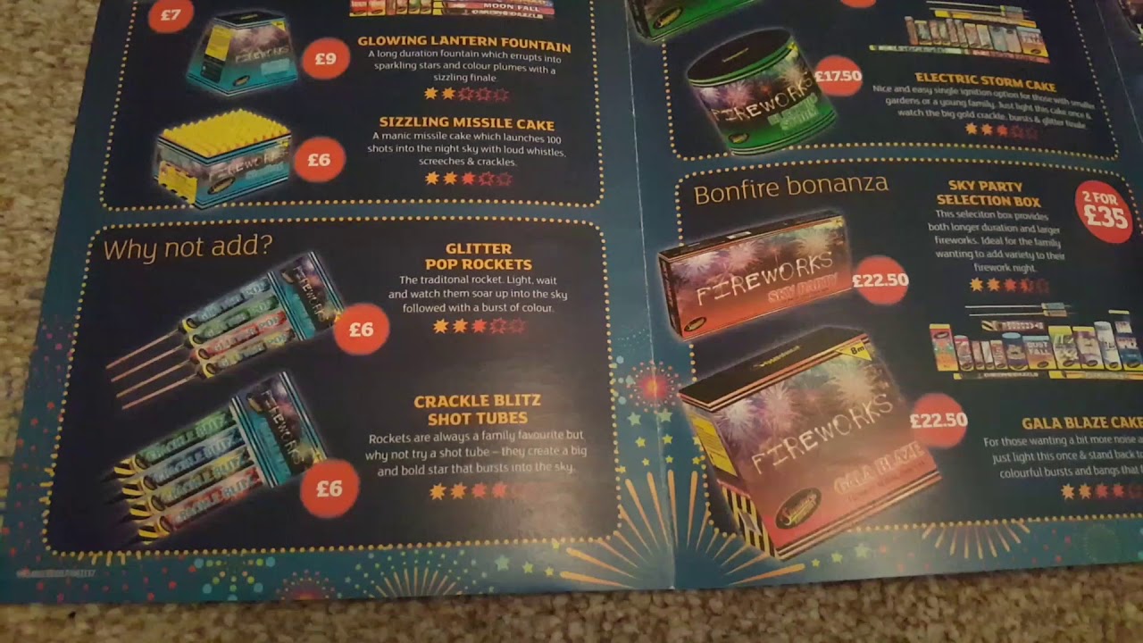 Sainsbury's Fireworks Leaflet 2017 - YouTube