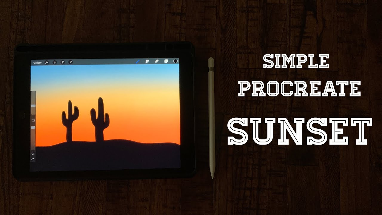 Simple sunset in procreate!🌅 - YouTube