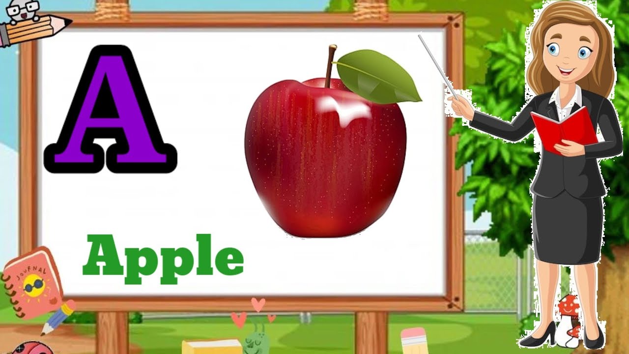 a for apple 🍎, abcd song with pictures, alphabet matching worksheet for ...
