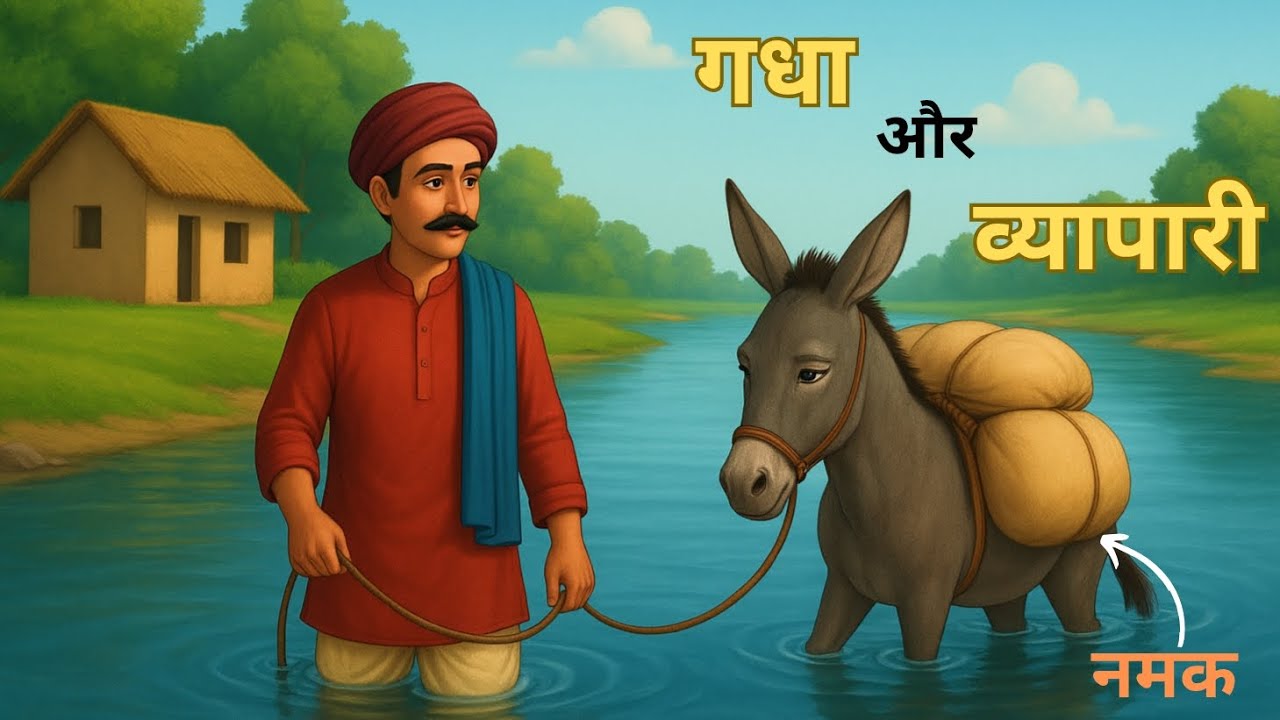 गधा और व्यापारी | Gadha aur Vyapari | Kids Moral story | #kidsvideo # ...