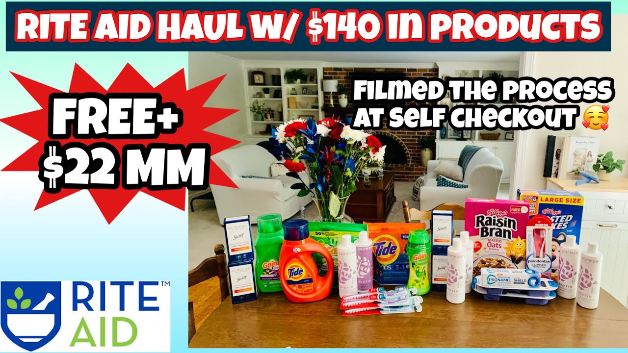 RITE AID HAUL/ Self checkout walkthrough/ tons and tons of deals! Learn ...