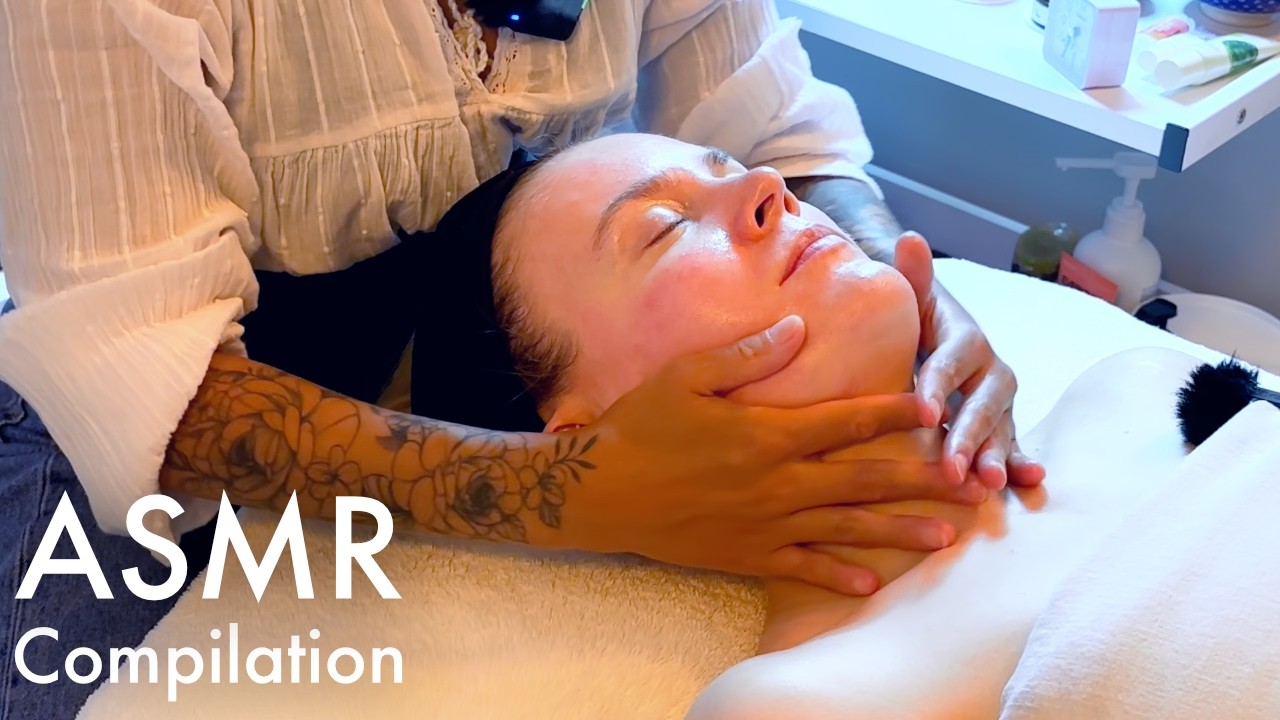 ASMR 3 hours of relaxing facials (Unintentional ASMR, real person ASMR ...