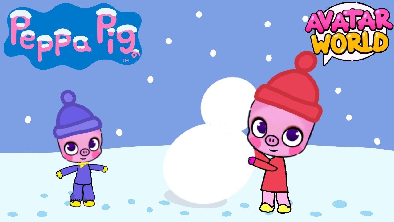 Peppa Pig in Avatar World | Building a Snowman with Peppa and George☃️ ...