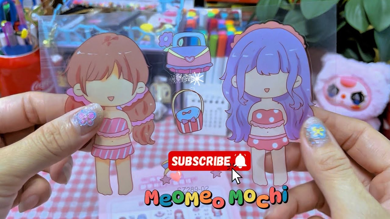 [💙PAPER DIY🎀] DIY Paper Doll Stickers for Notebooks 👗Featuring ...