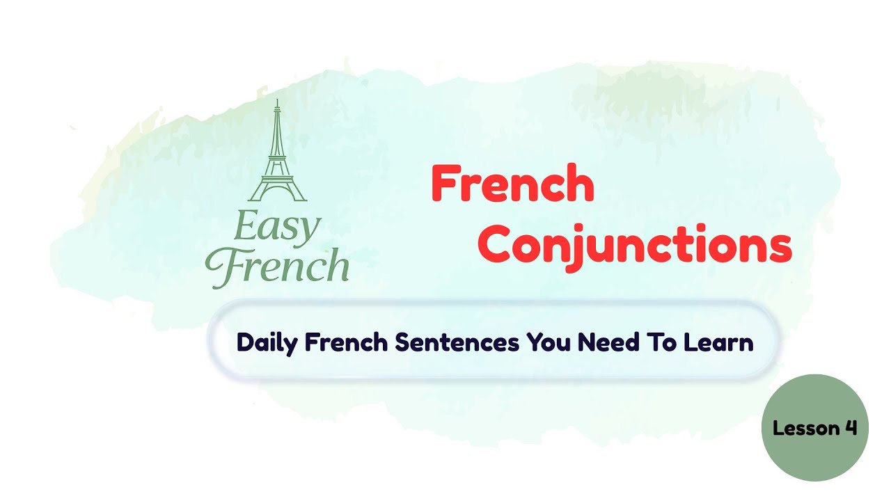 French conjunctions- French to English- Grammar - YouTube