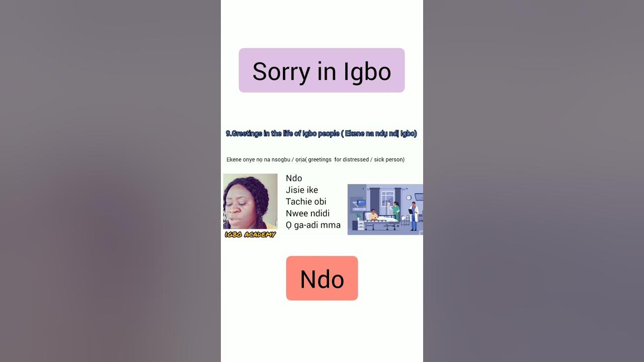 Ndo Sorry In Igbo Language shorts YouTube ndo-sorry-in-igbo-language-shorts-youtube