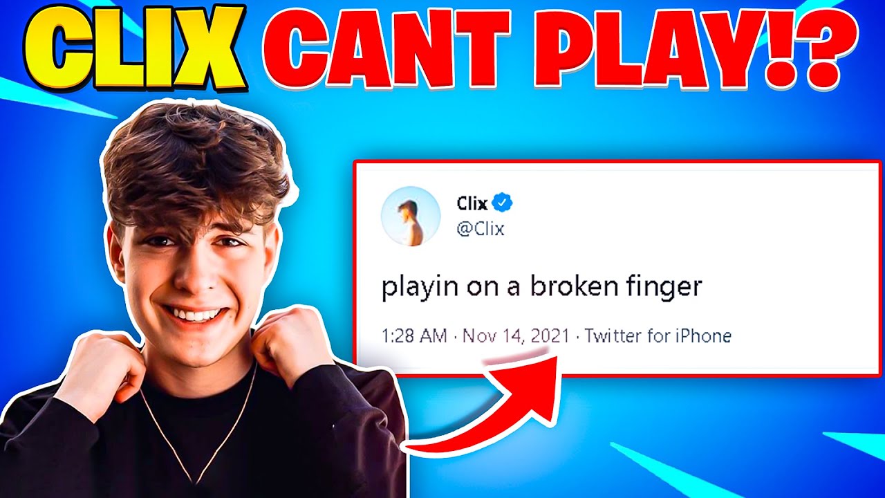 Clix BREAKS Finger Playing Fortnite..? Will He Miss Grand Royale? - YouTube