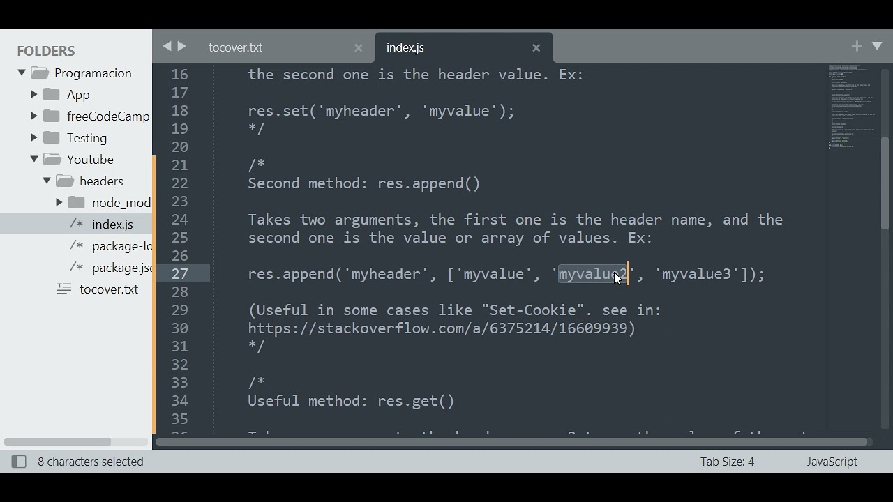 How to set and remove headers in the response with Express - YouTube