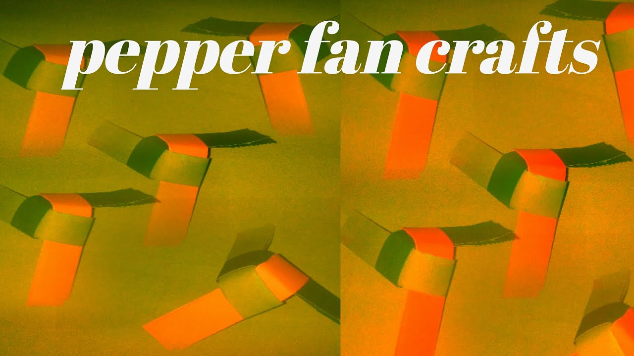 how to make beautiful peper fan crafts - YouTube