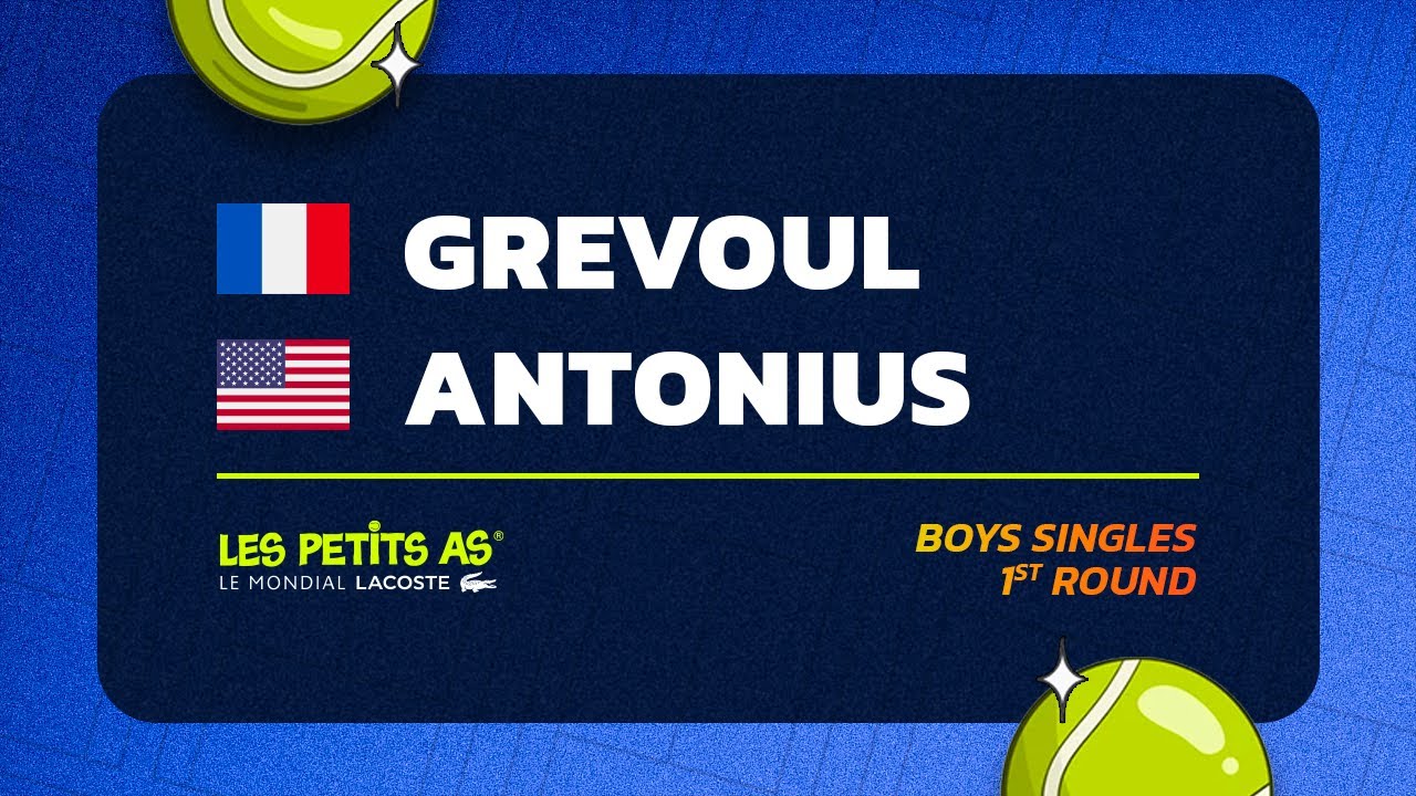 Les Petits As 2024 | Boys Singles R1 | Thomas GREVOUL vs. Michael ANTONIUS - YouTube