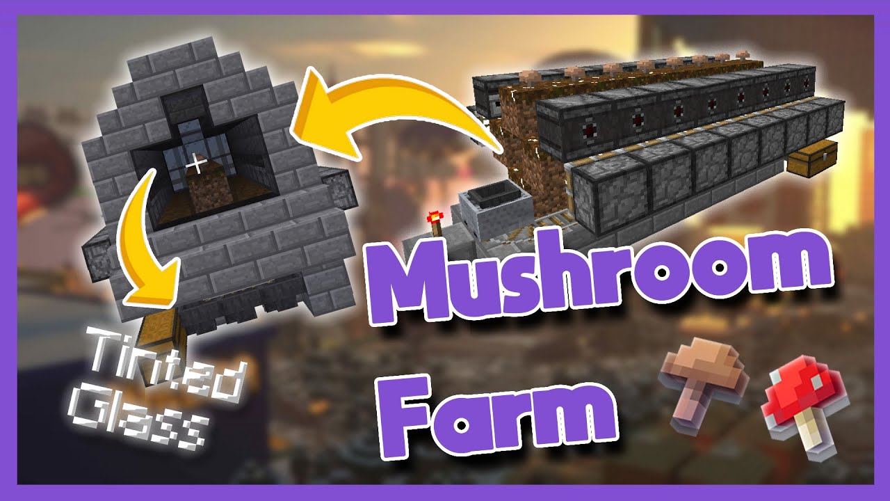 Large Auto Mushroom Farm in Minecraft 1.17 - YouTube