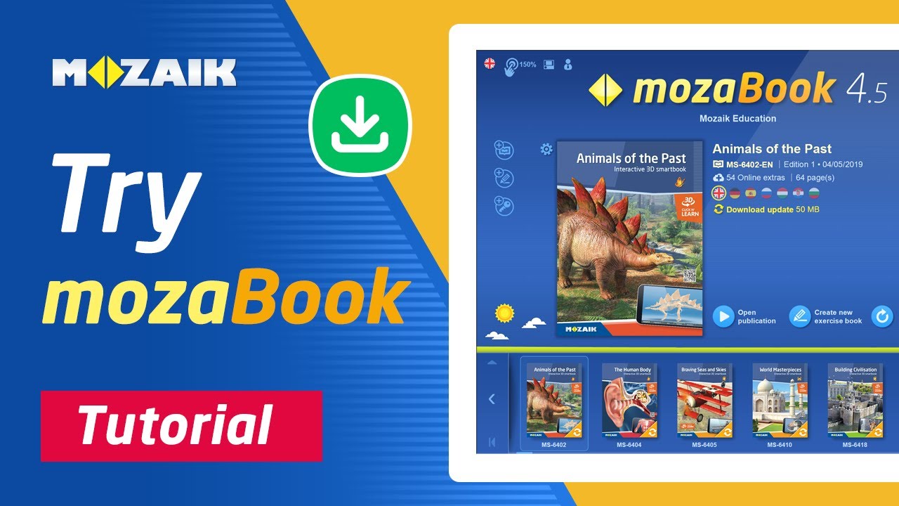 mozaBook - How to download, install and use interactive books - YouTube