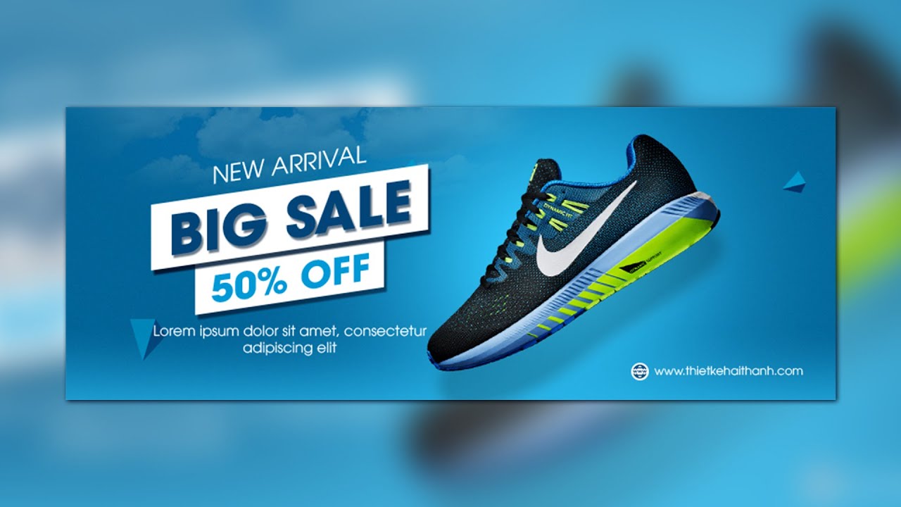 Hướng dẫn thiết kế banner giày bằng Photoshop | Hải Thanh Design - YouTube