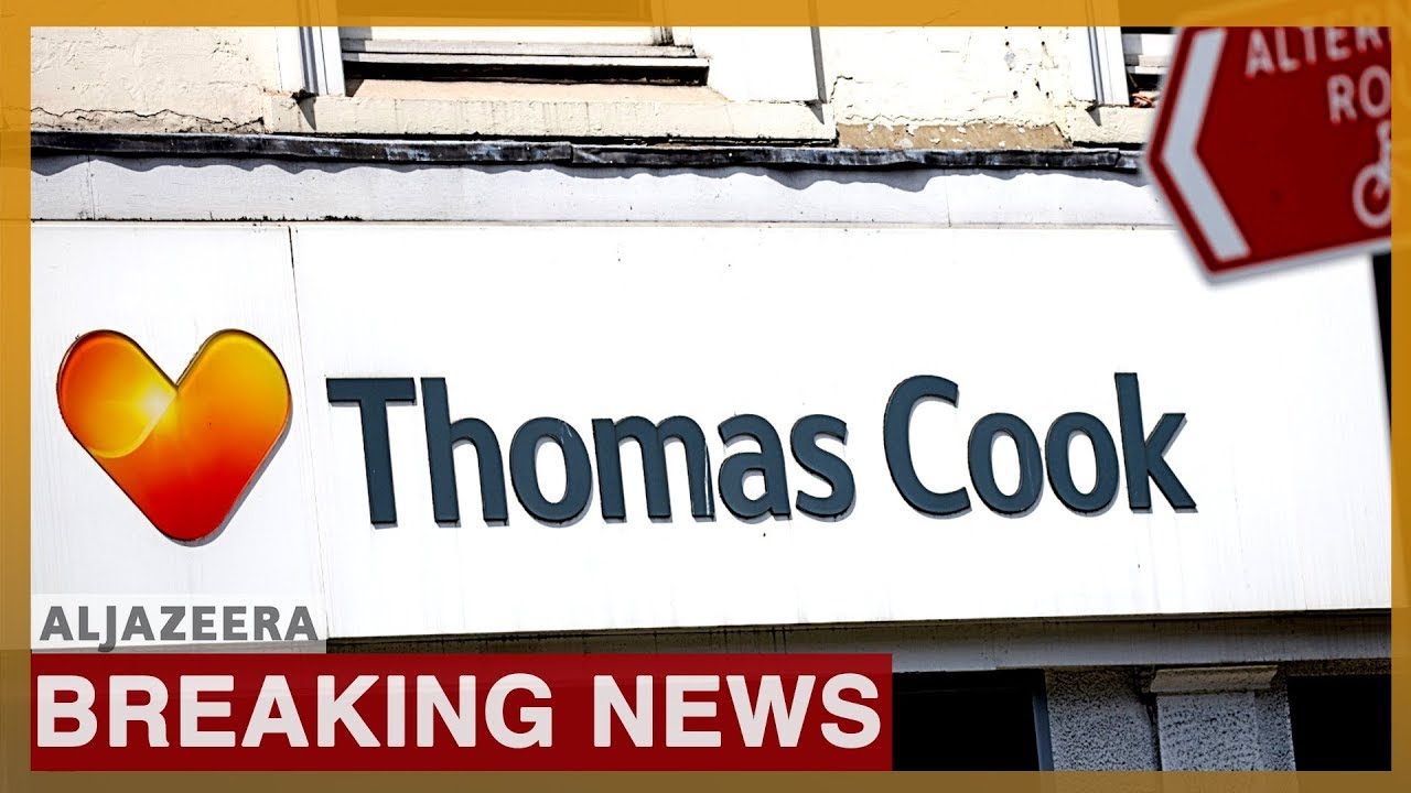 UK's Thomas Cook goes bankrupt, thousands of tourists stranded - YouTube