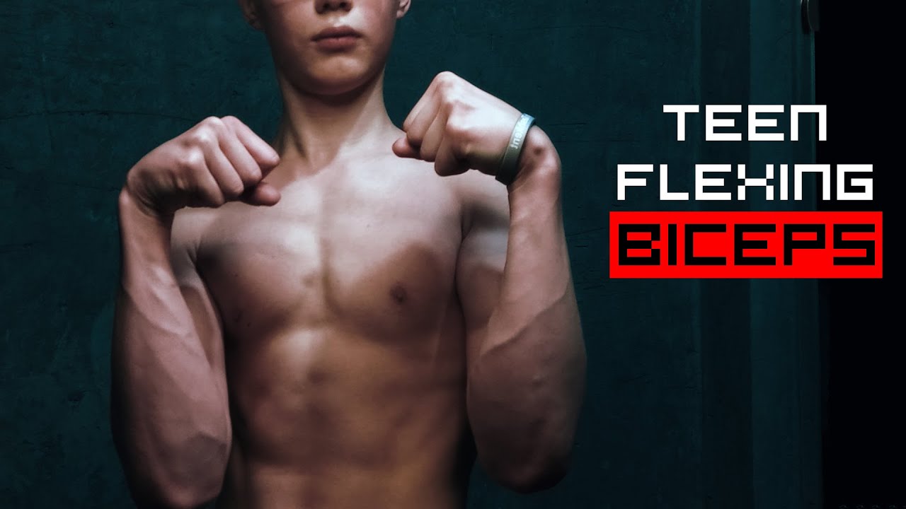 15 Years Old ATHLETIC Teen Flexing BICEPS #6 - YouTube