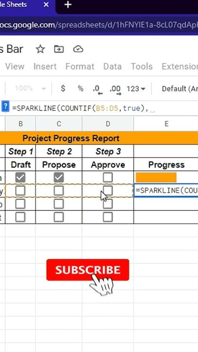 📍How to make progress bar in #spreadsheet#excel #exceltips #exceltutorial #msexcel # ...