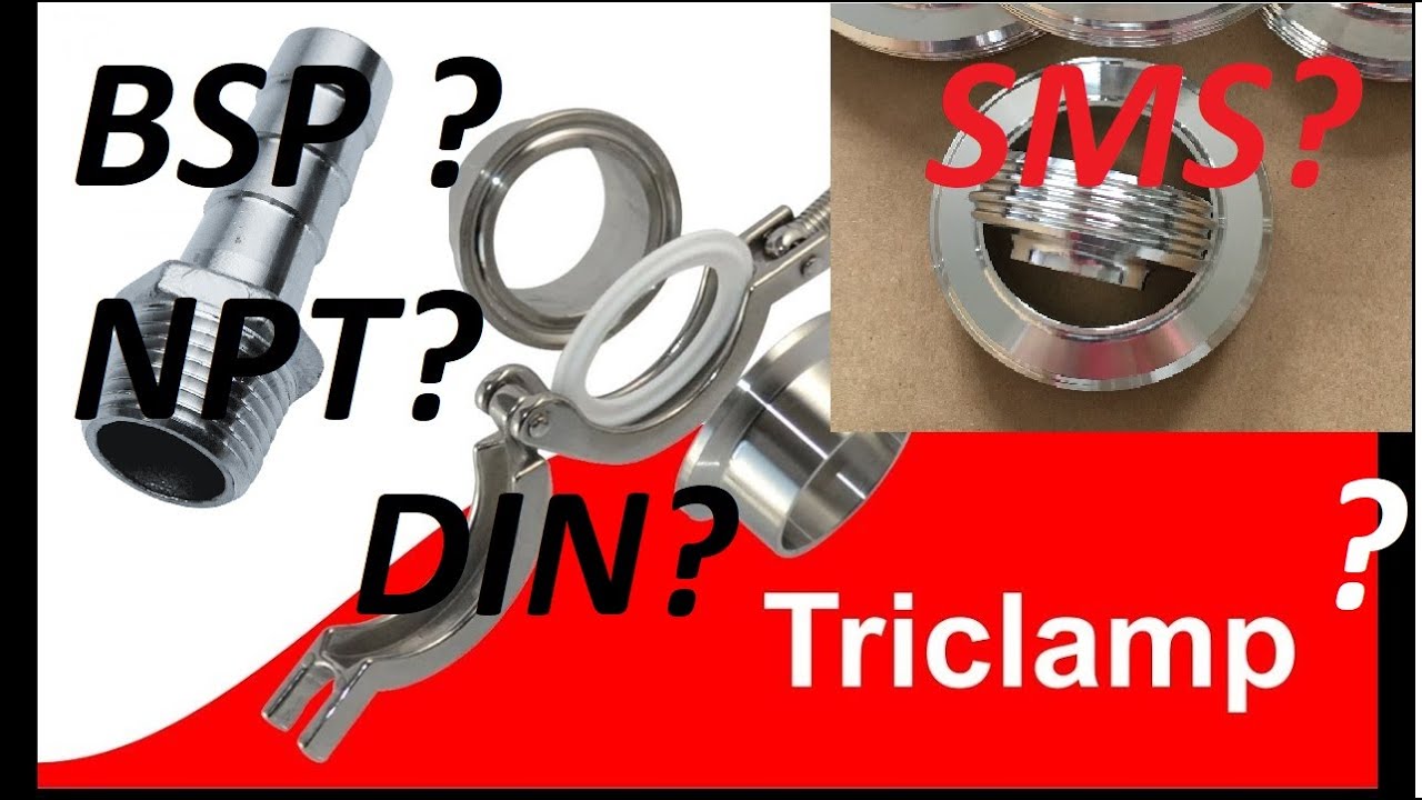 Conexões SMS, DIN e TC Clamp - YouTube