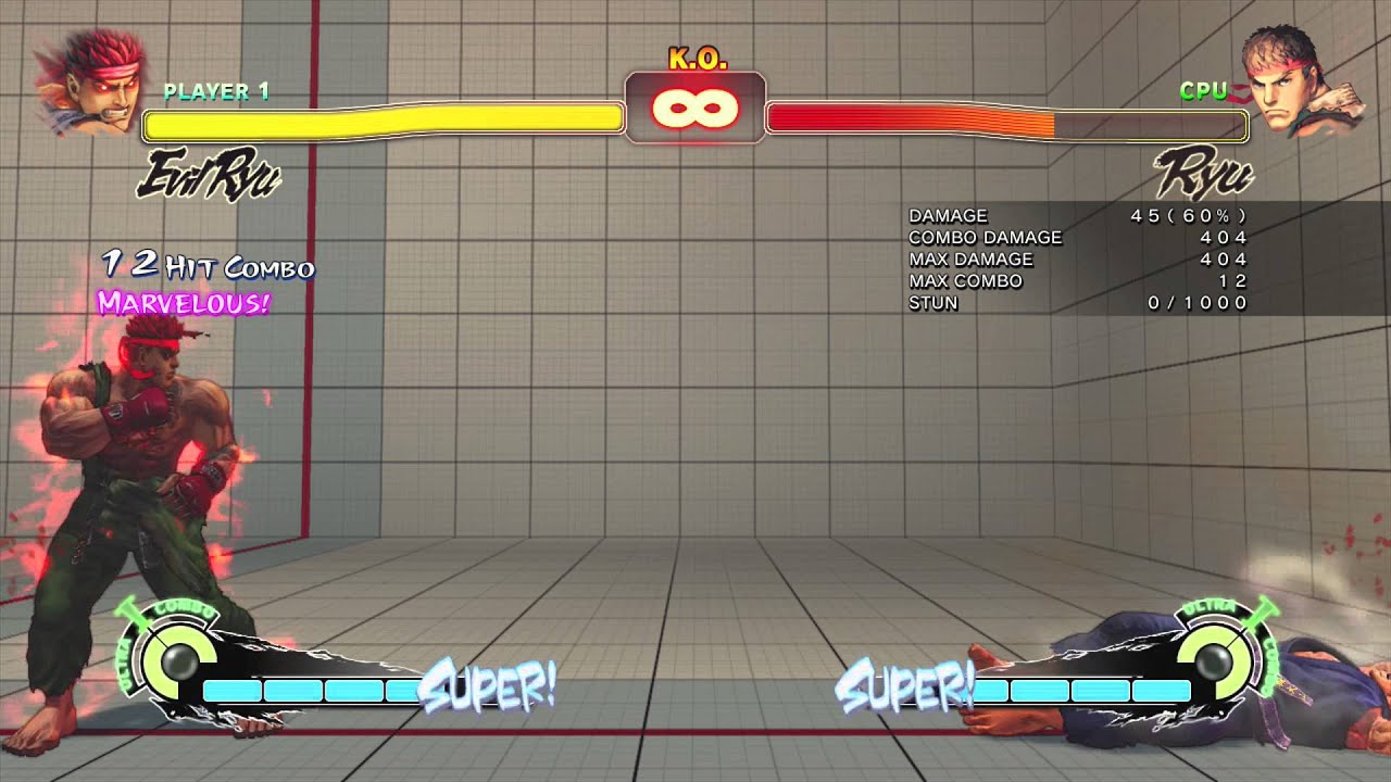 Evil Ryu Shakunetsu Hadouken (Red Fireball) Ultra 1 combo - YouTube