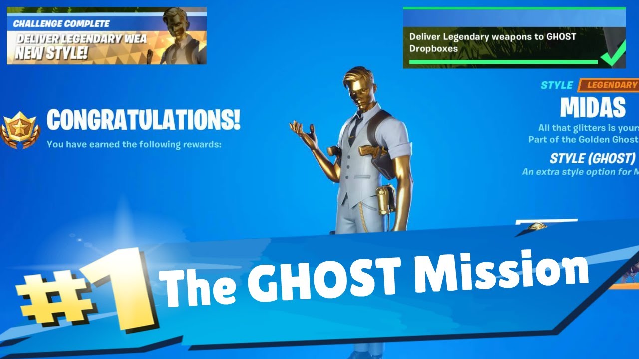 How to Unlock MIDAS Ghost Style, The Ghost Mission Fortnite Battle ...