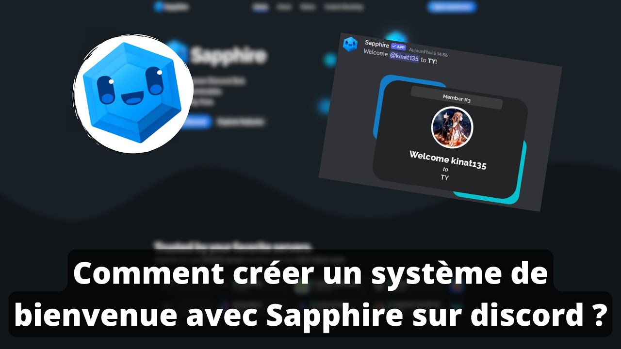 Comment créer un système de bienvenue avec Sapphire sur discord ? - YouTube